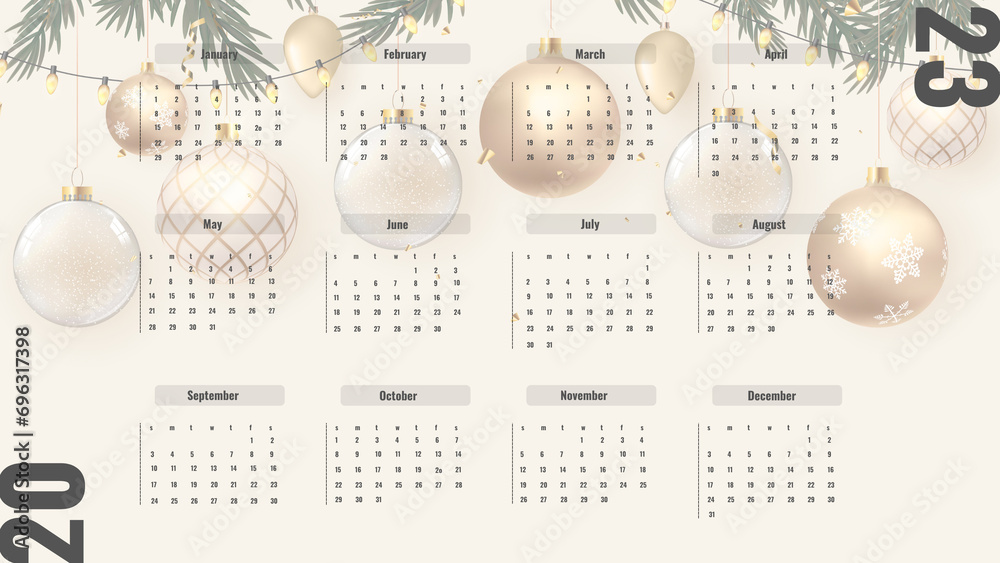 Calendar 2024 Calendar with holidays. Yearly calendar showing months and days for the year 2024 ...