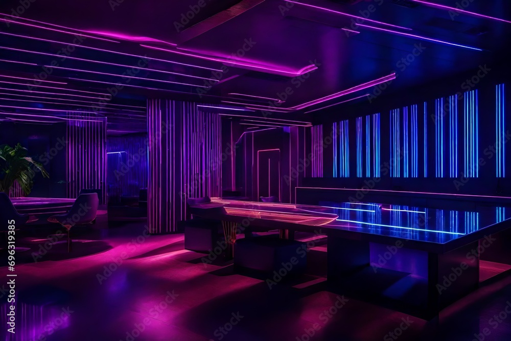 neon color computerized luxurious door with interior design for the ...