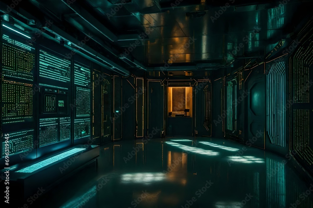 neon color computerized luxurious door with interior design for the ...