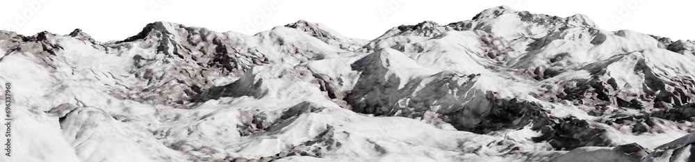 Ice snow mountain with isolated on transparent background. PNG file, 3D rendering , Clip art and ...