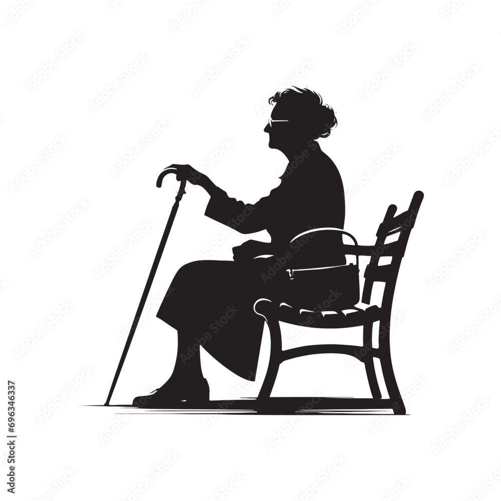 Old Lady Silhouette - Classic Portrait of a Grandmother, Poetically ...