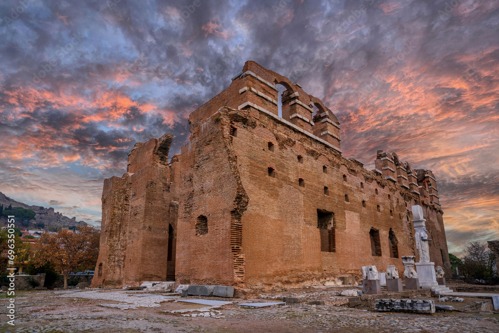 The "Red Basilica" (Kizil Avlu), also called the Red Hall and Red ...