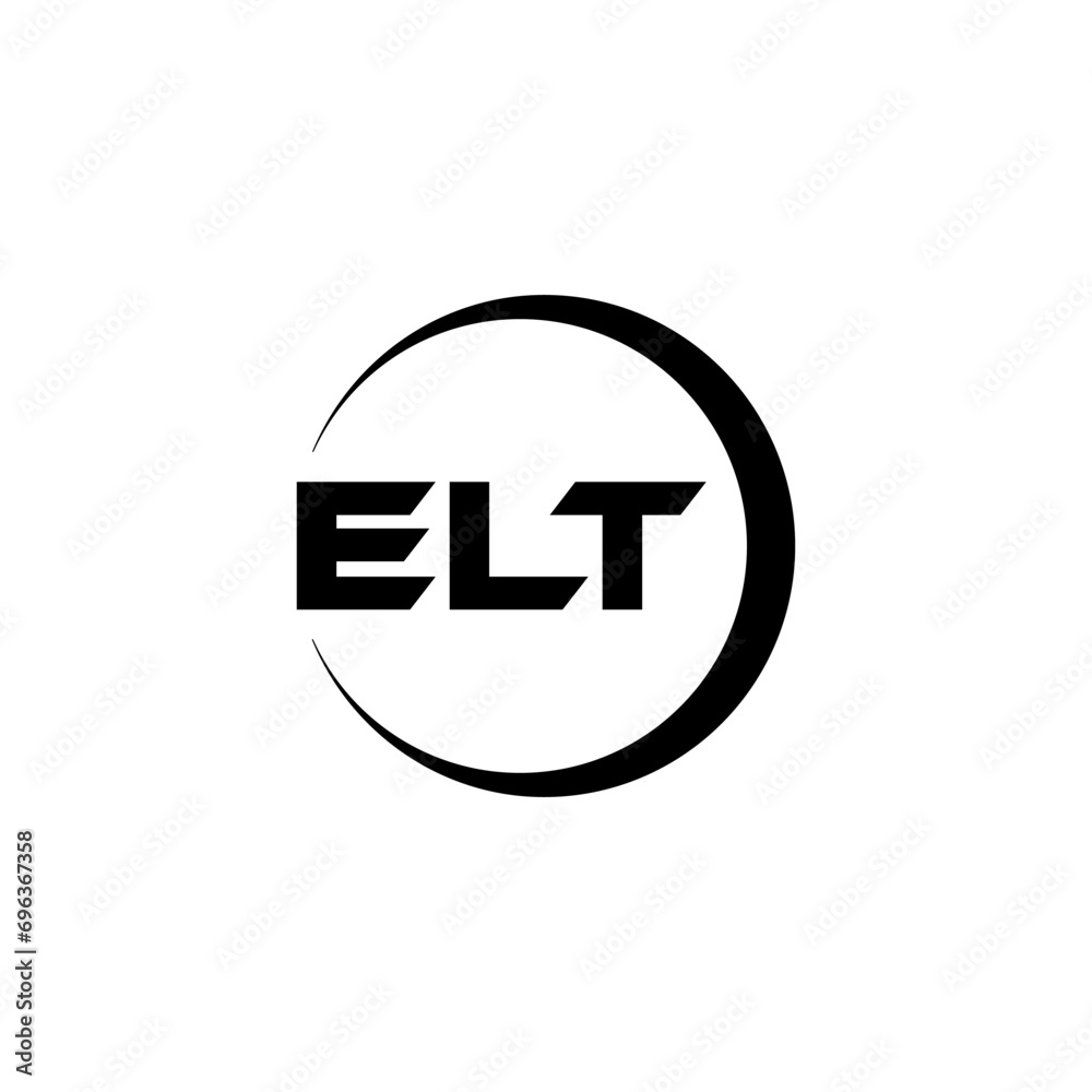 Elt Letter Logo Design With White Background In Illustrator Cube Logo Vector Logo Modern