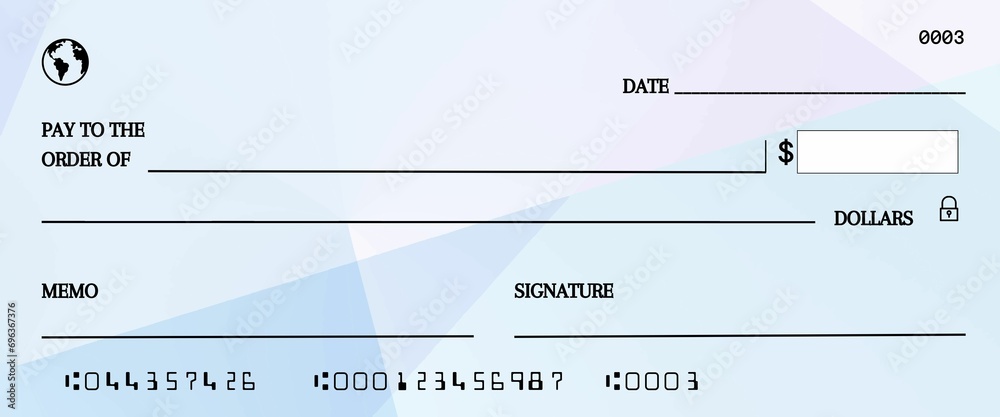 Blank cheque clipart Empty cheque form Blank cheque layout Stock ...
