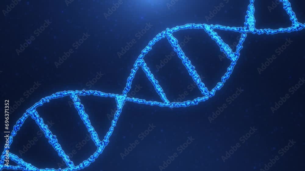Stockvideo Abstract animated DNA molecule from particles. Concept ...