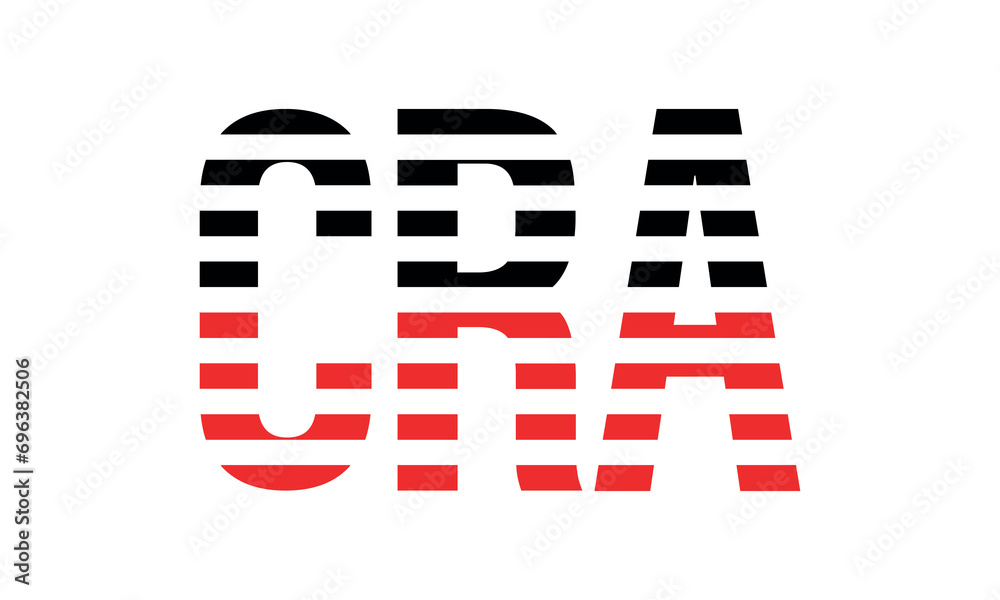 CRA three initial letter iconic line negative space minimal logo design ...