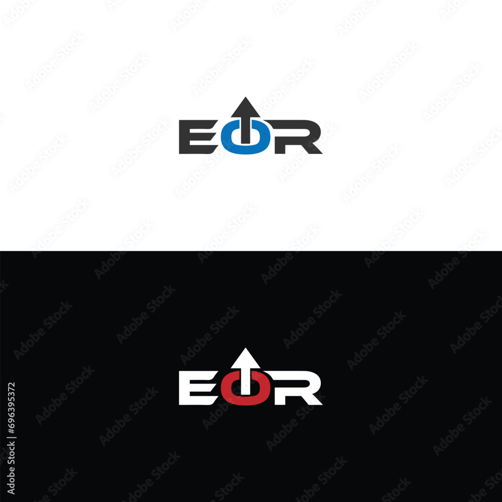 EOR logo. E O R design. White EOR letter. EOR, E O R letter logo design ...