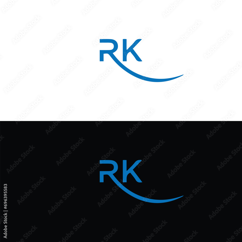 RK logo. R K design. White RK letter. RK, R K letter logo design ...