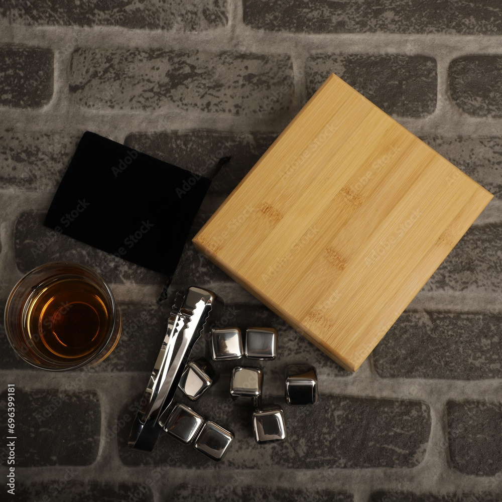 Stainless Steel Whiskey Stone Set in Bamboo Box, Whiskey Stone Set ...