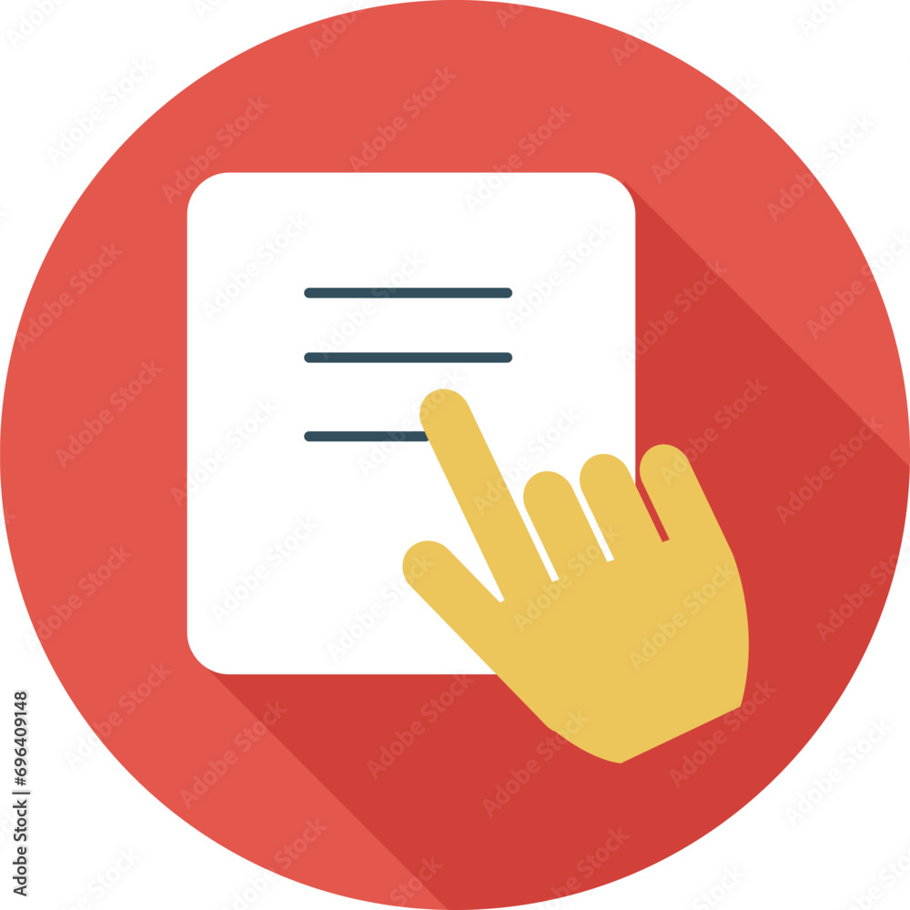 illustration of a hand holding a red icon. education icon vector ...