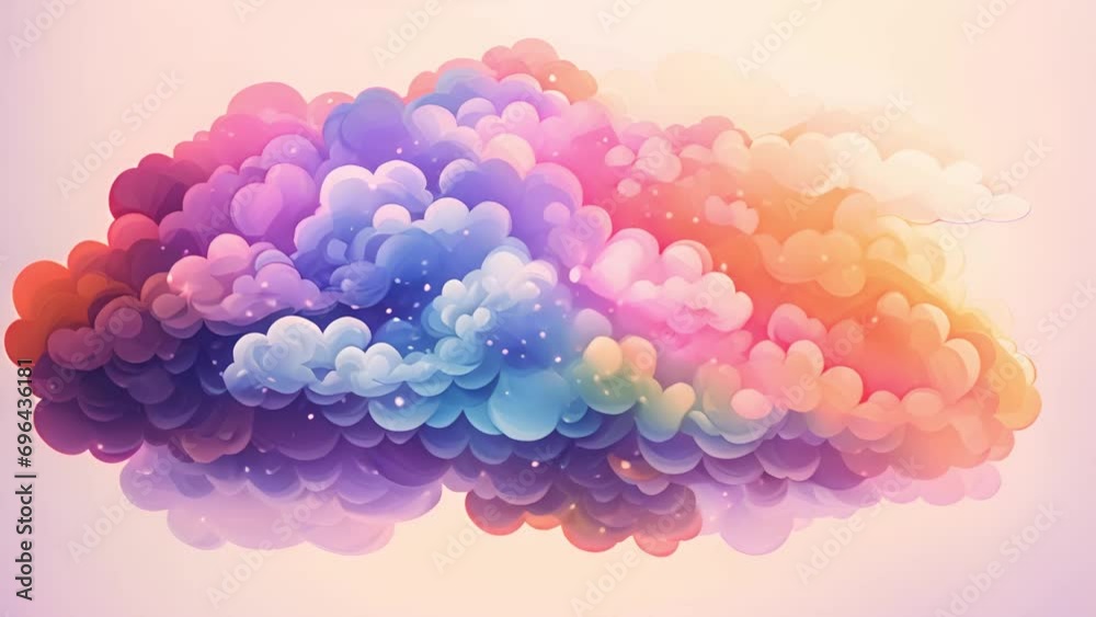 Animated background. fantasy magical clouds in pink colors. Magic ...