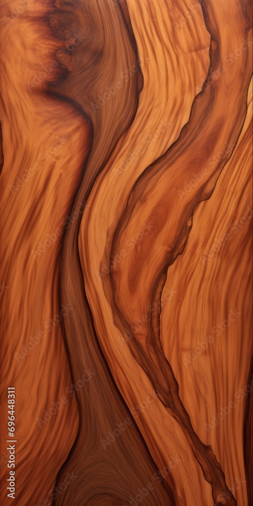 Beautiful Figured Hawaiian Koa Wood with Ribbon Grain Texture Stock ...