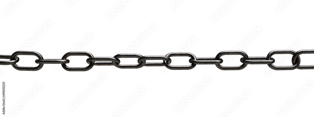rusty shipyard metal chain link object on transparent background Stock ...
