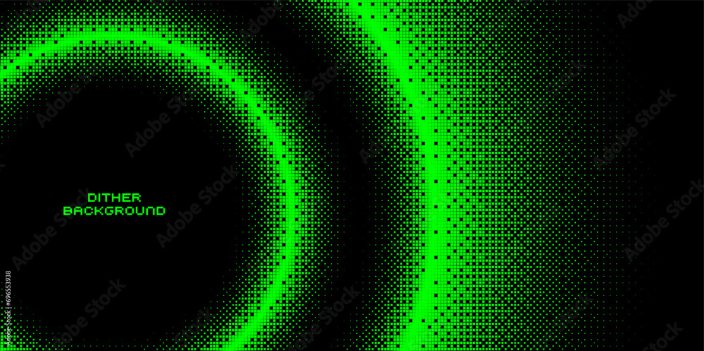 Pixel dither bitmap texture. Abstract pixel smooth gradient transition, 8 bit video game screen ...