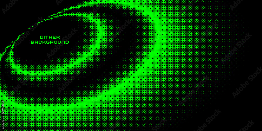 Pixel dither bitmap texture. Abstract pixel smooth gradient transition, 8 bit video game screen ...