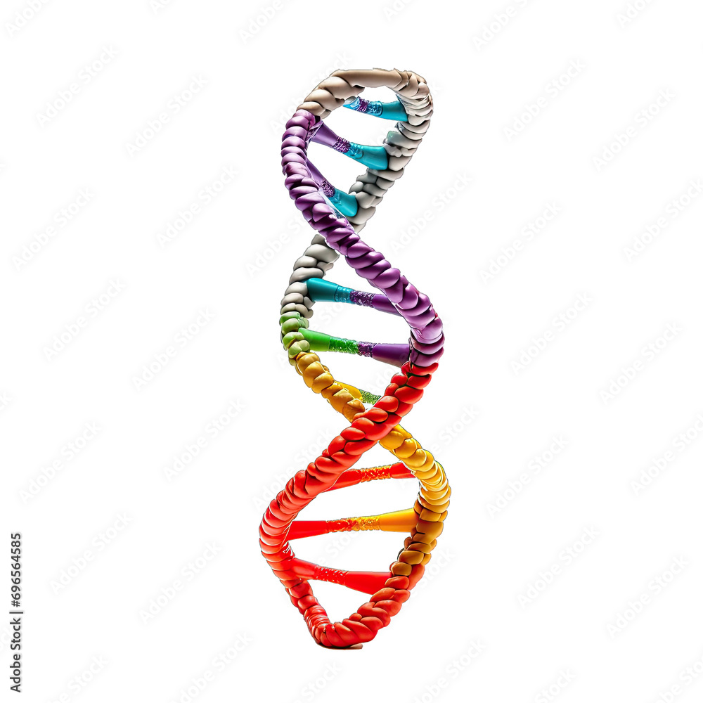 Dna Double Helix - Genetics and Biology. Isolated on a Transparent ...