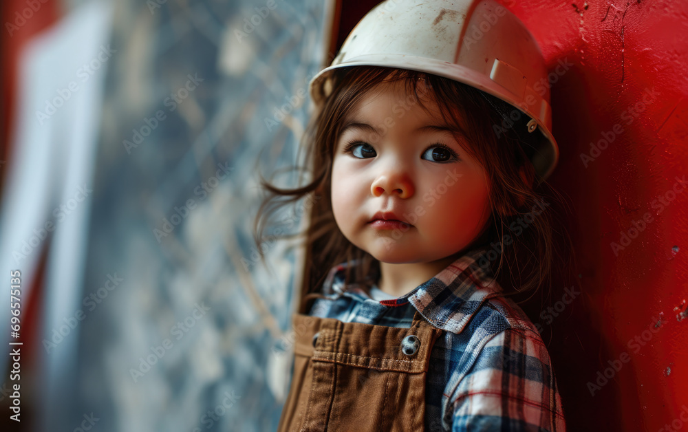 Toddler Architect - a little child dressed up as an architect on a ...