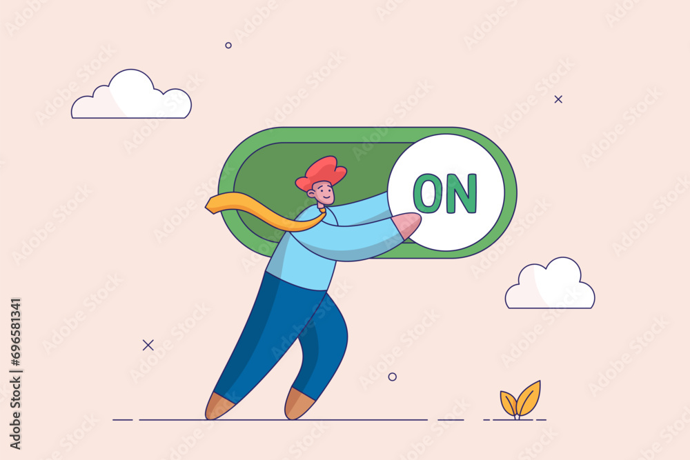 Setting Or Preference Concept Turn On Switch Paradigm Shift Or Change