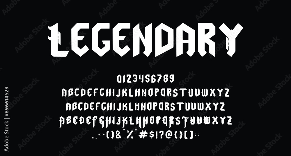 Legendary blackletter display font Best Alphabet Alphabet Brush Script ...