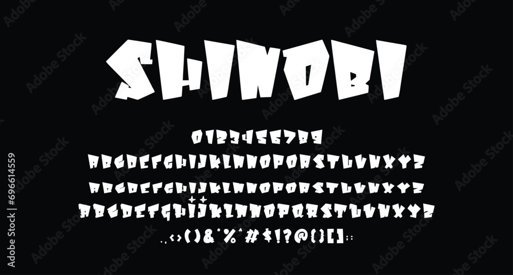 Shinobi japanese display font Best Alphabet Alphabet Brush Script ...