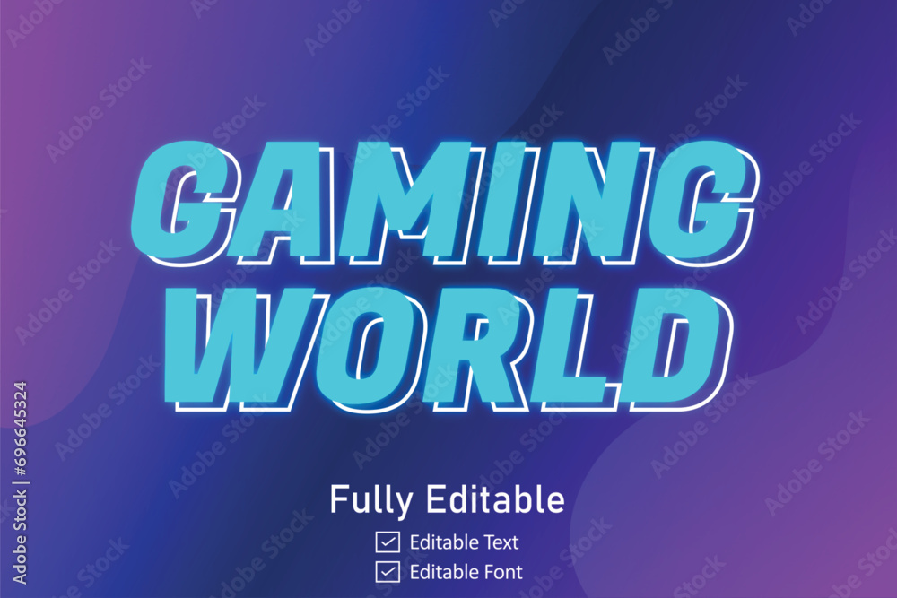 Video game text effect and 3d text Stock Vector | Adobe Stock