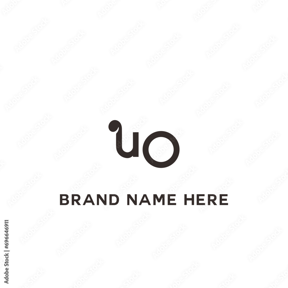 UO logo. U O design. White UO letter. UO, U O letter logo design ...