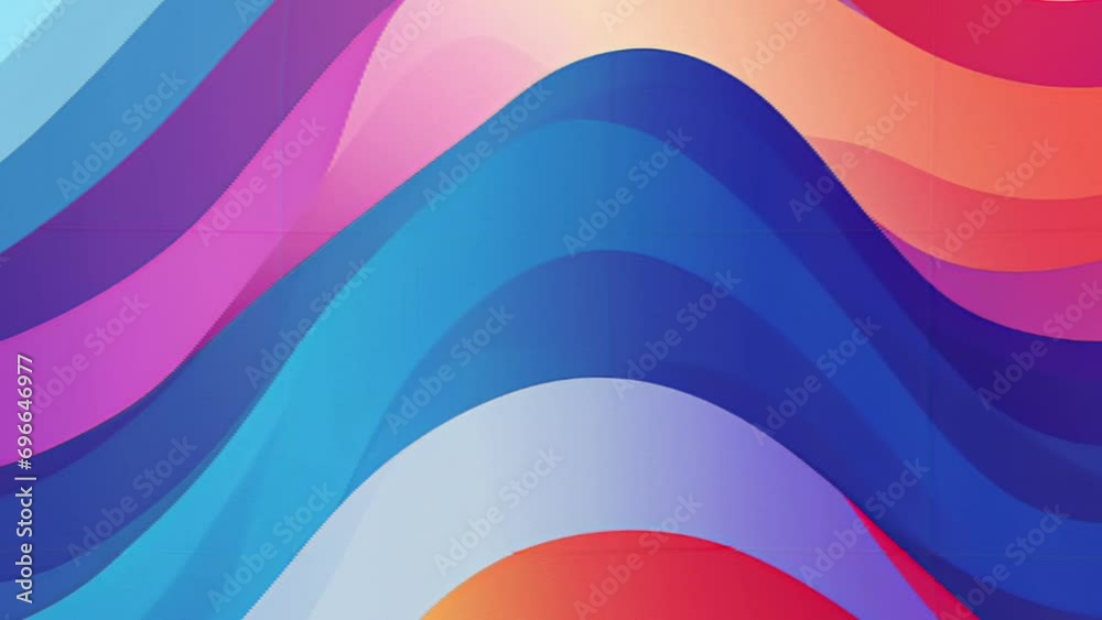 Abstract wave motion background with geometric shapes. Flow wave ...
