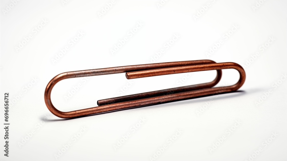 An image of an old rusty paper clip on a white background. Stock Photo ...