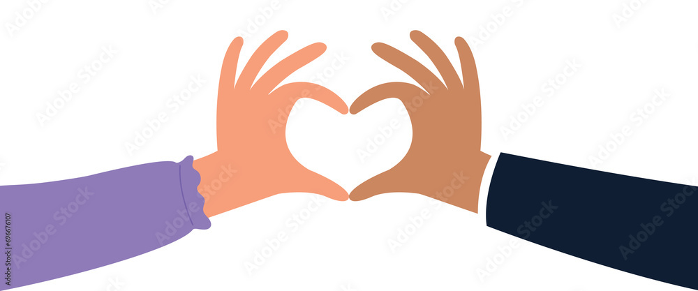 Two hands with heart. Collection with I love you heart sign. Valentine ...