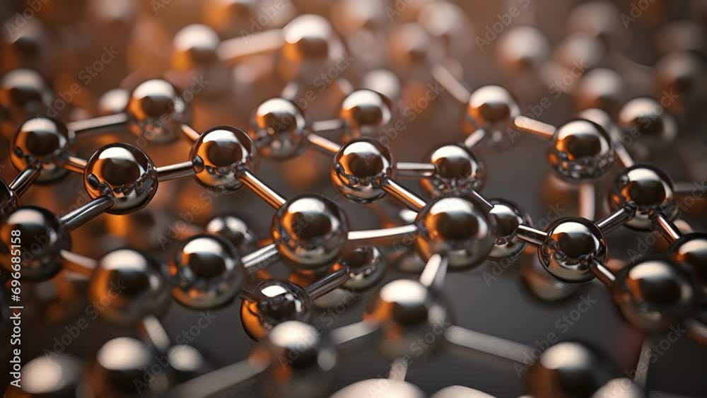 A microscope view of carbon atoms fused with iron molecules ...