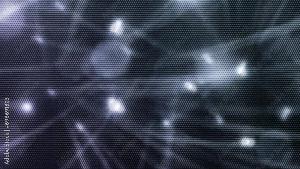 Computer generated animated moving motion background showing scientific ...