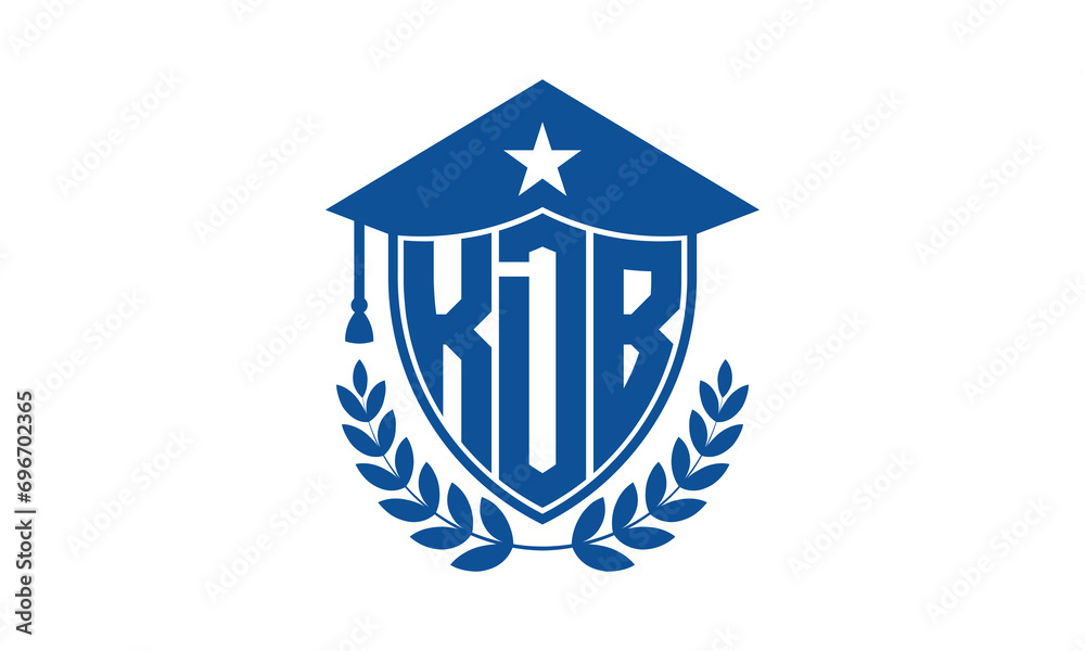 KDB three letter iconic academic logo design vector template. monogram, abstract, school ...