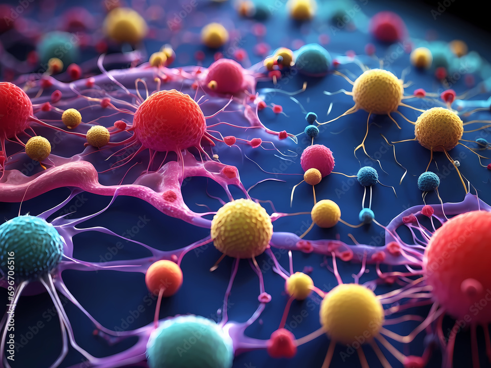 T cells in human thymus. T cells are born from hematopoietic stem cells ...