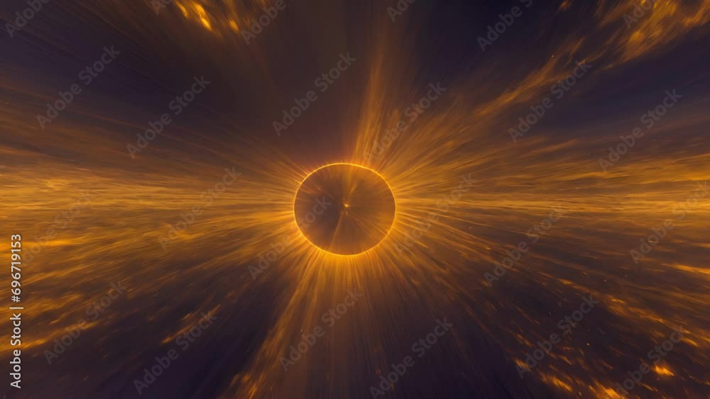 Detailed heatmap showcasing varying speeds solar wind, with directional ...