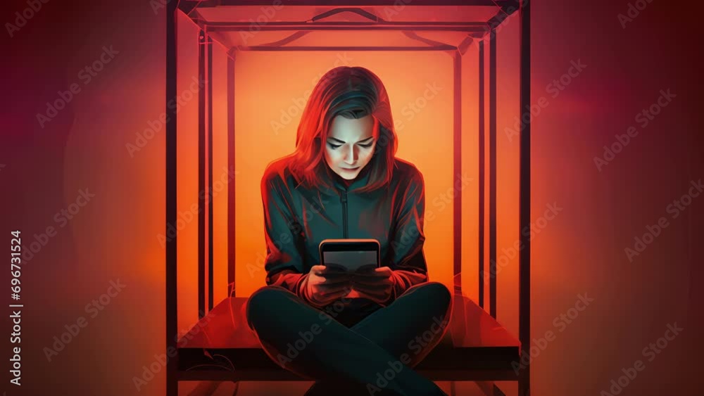 An illustration of a person ped in a digital cage, representing how ...