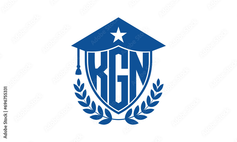 KGN three letter iconic academic logo design vector template. monogram ...