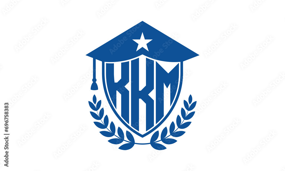 KKM three letter iconic academic logo design vector template. monogram ...