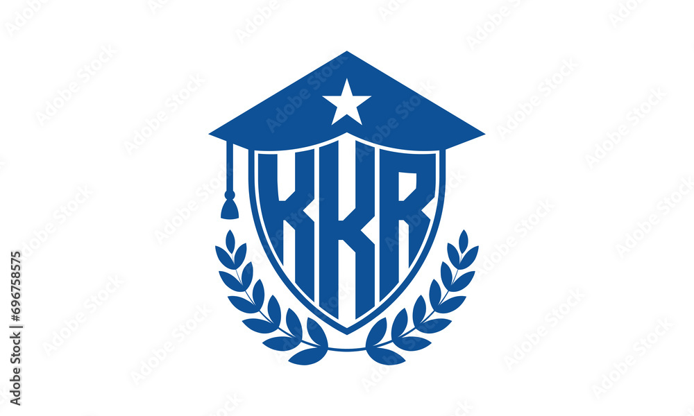 KKR three letter iconic academic logo design vector template. monogram ...