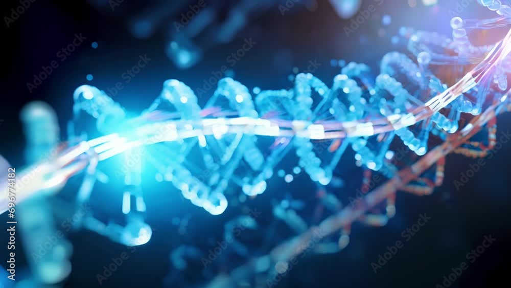 A microscopic view of a gene expression profile, showcasing the ...
