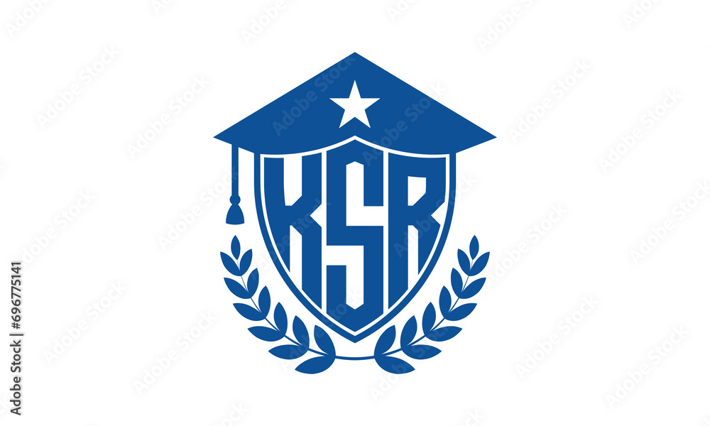 Vektorová grafika „KSR three letter iconic academic logo design vector ...