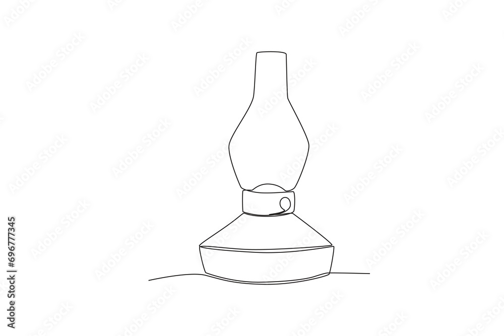 Single continuous line drawing of Headlights. Vintage item concept one ...