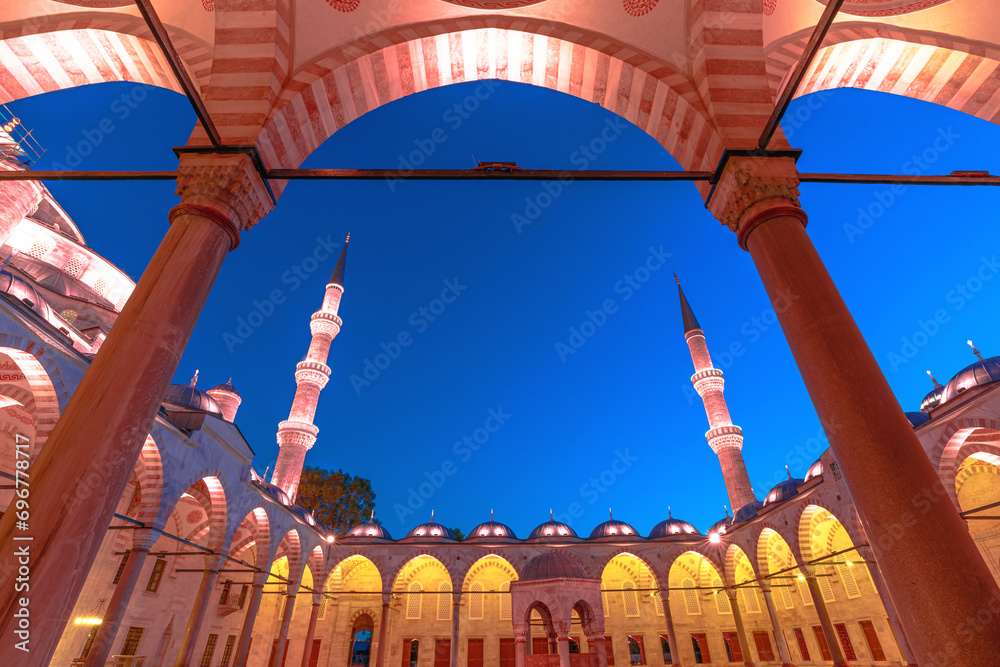 Blue Mosque of Istanbul in Turkey, also known as Sultan Ahmed Mosque ...