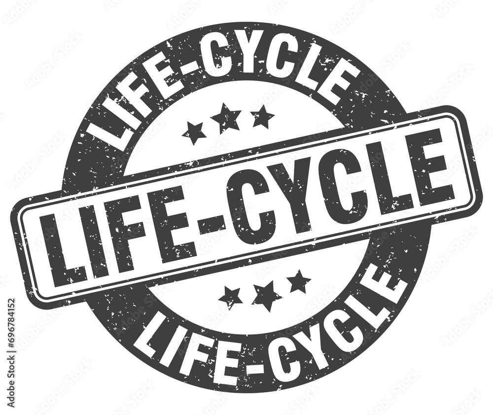life-cycle stamp. life-cycle label. round grunge sign Stock Vector ...