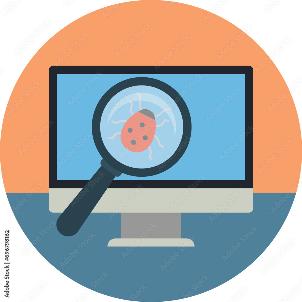 magnifying glass and computer. security icon, security icon png ...