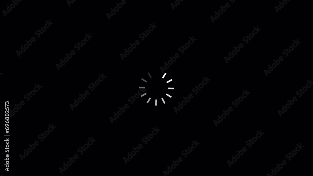 Loading circle animation on transparent background with alpha channel ...