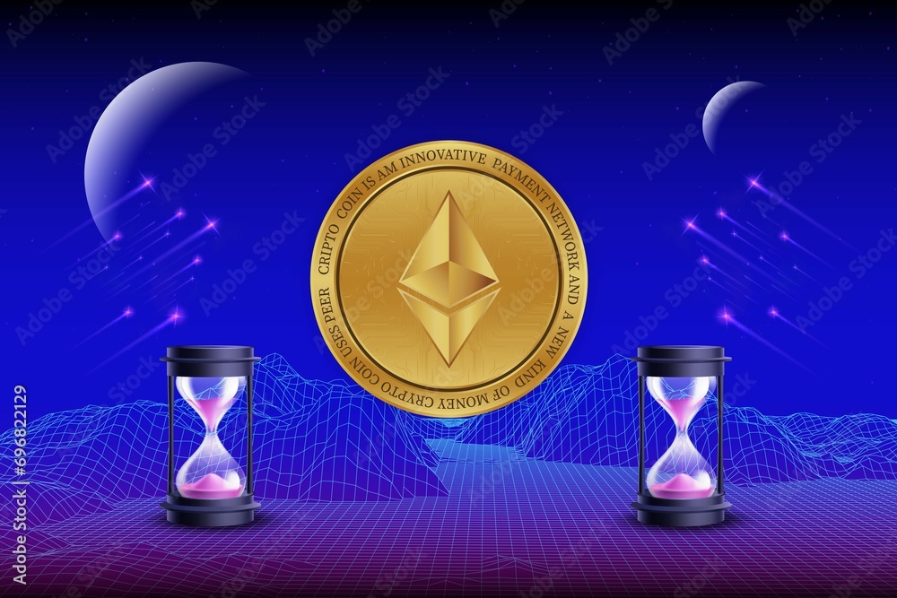 ethereum-eth virtual currency images. 3d illustrations. Stock ...