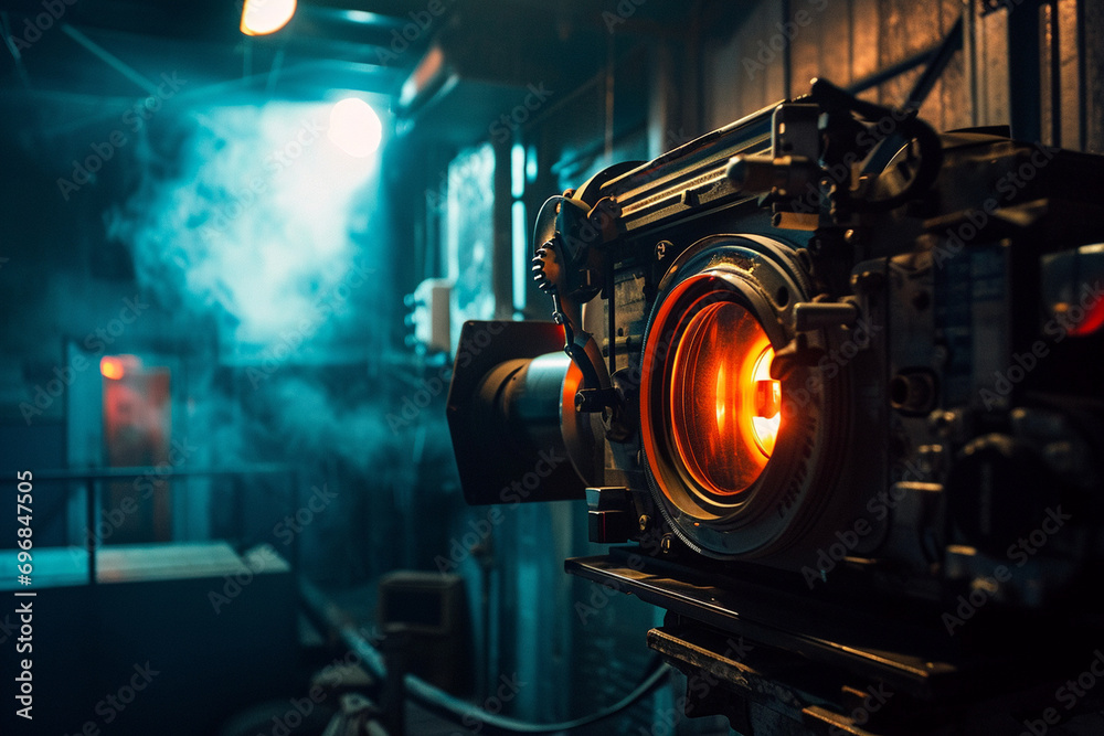 glimpse into the projection room with a cinematic photo that shows the ...