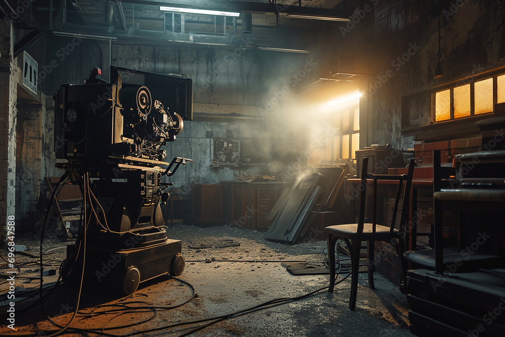 glimpse into the projection room with a cinematic photo that shows the ...