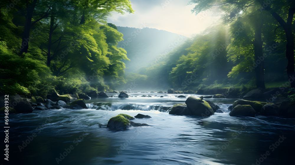 Riverside Background for Your PowerPoint Presentations Stock Photo ...