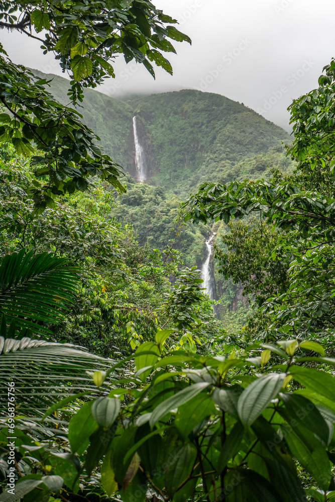 Carbet Falls a series of waterfalls on the Carbet River in Basse-Terre ...